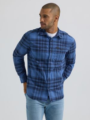 Men's Extreme Motion Working West Plaid Flannel Shirt | Clearance | Lee®
